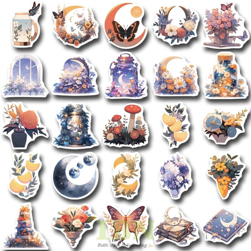 99+ Mẫu Sticker Hoa Đẹp, Xinh Xắn, Nhiều Màu Sắc | In Bảo Ngọc